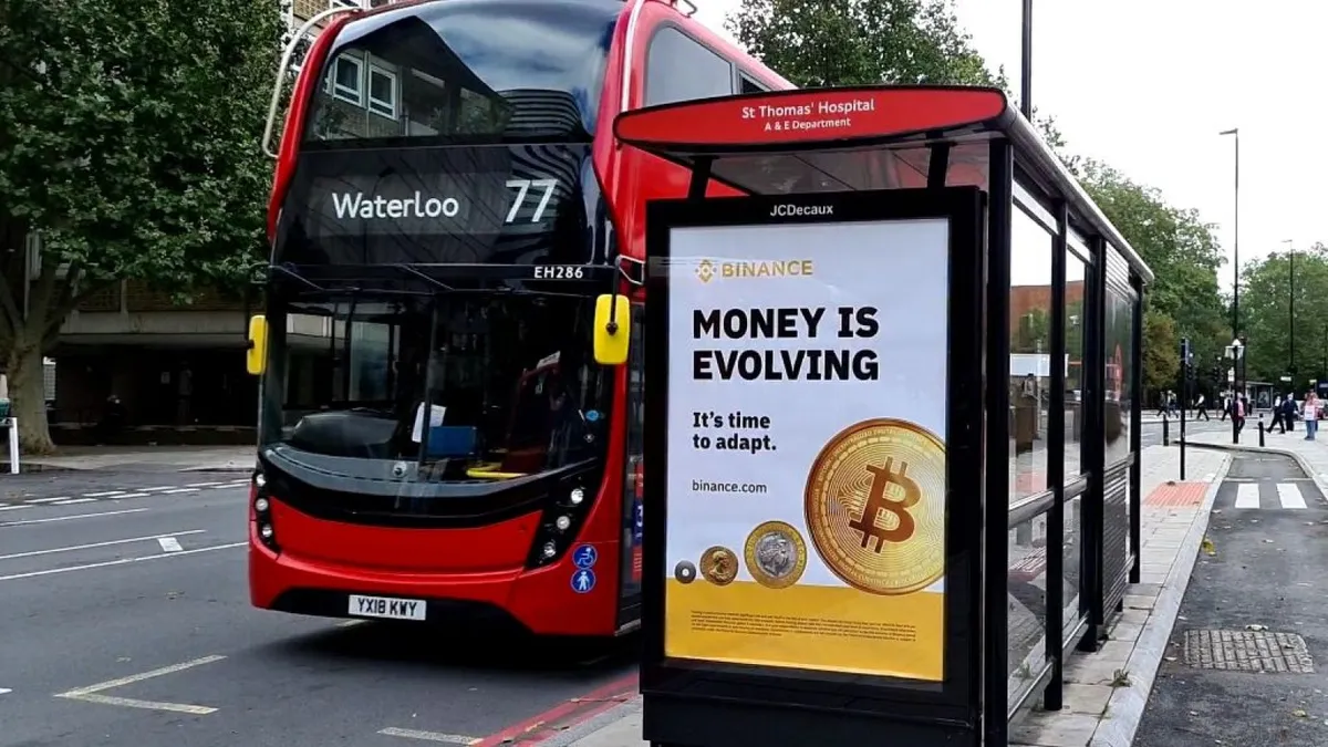 Case Study: Binance Turns Heads with Bitcoin Bus Stop Ads in London ...